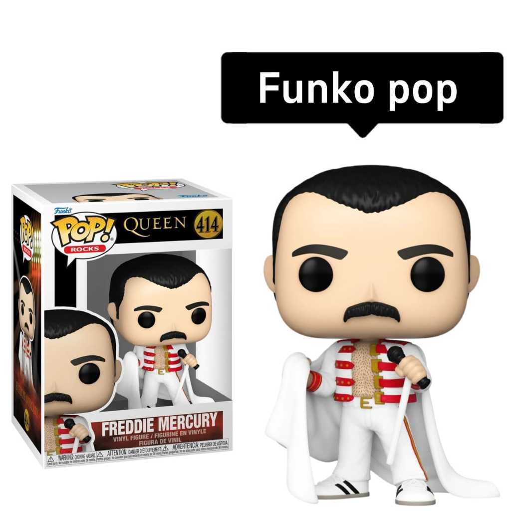 Original Funko Pop! Rocks Queen 414 Freddie Mercury Collectible Figure ...
