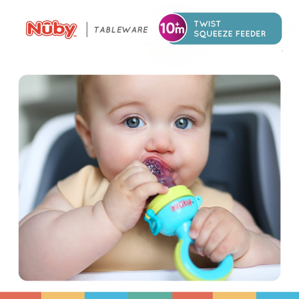 Nuby Twist Squeeze Feeder with Silicone and Hygienic Cover NB5681 | Shopee Malaysia