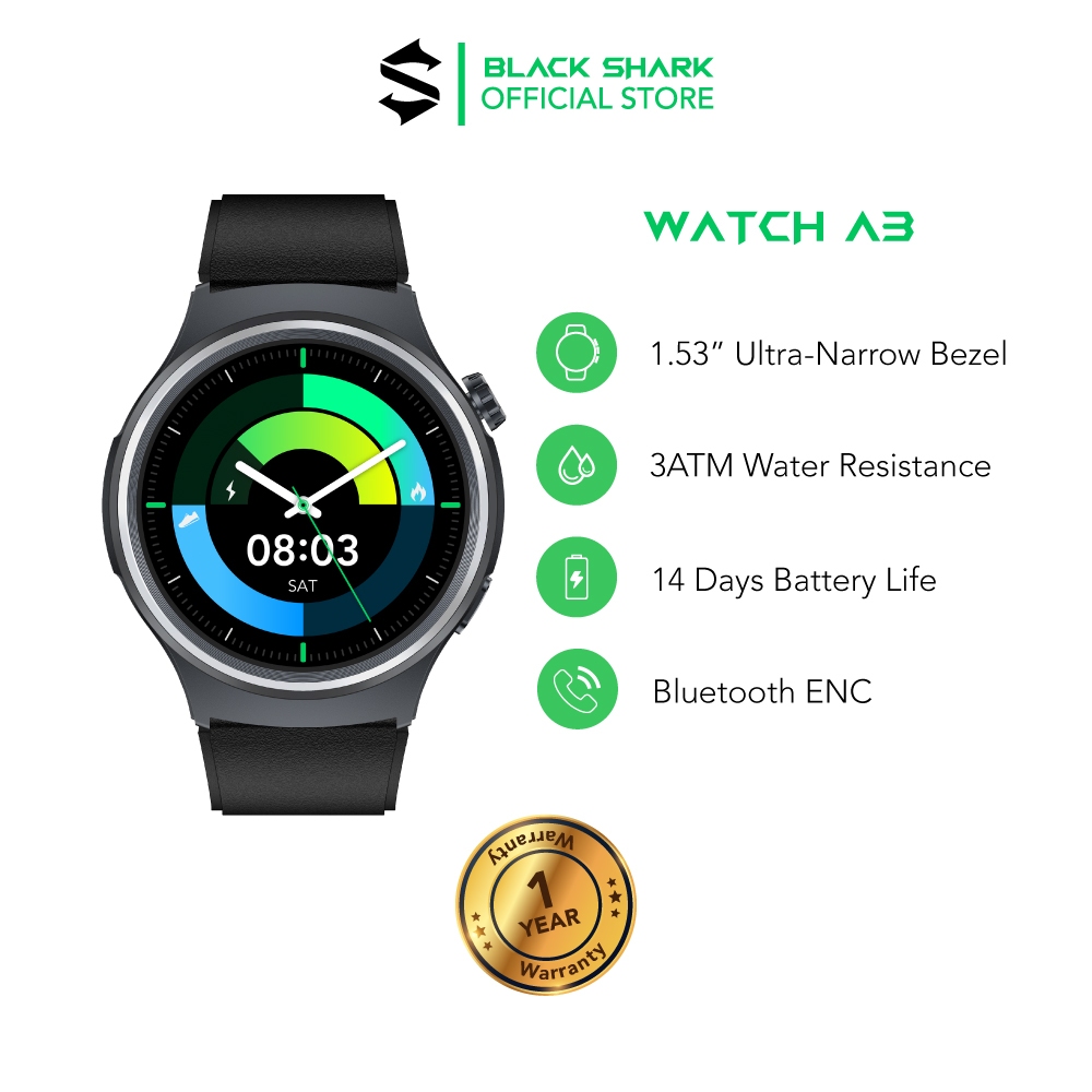 [Recommended] Black Shark A3 Smartwatch | 3ATM Water Resistant | 1.53 ...