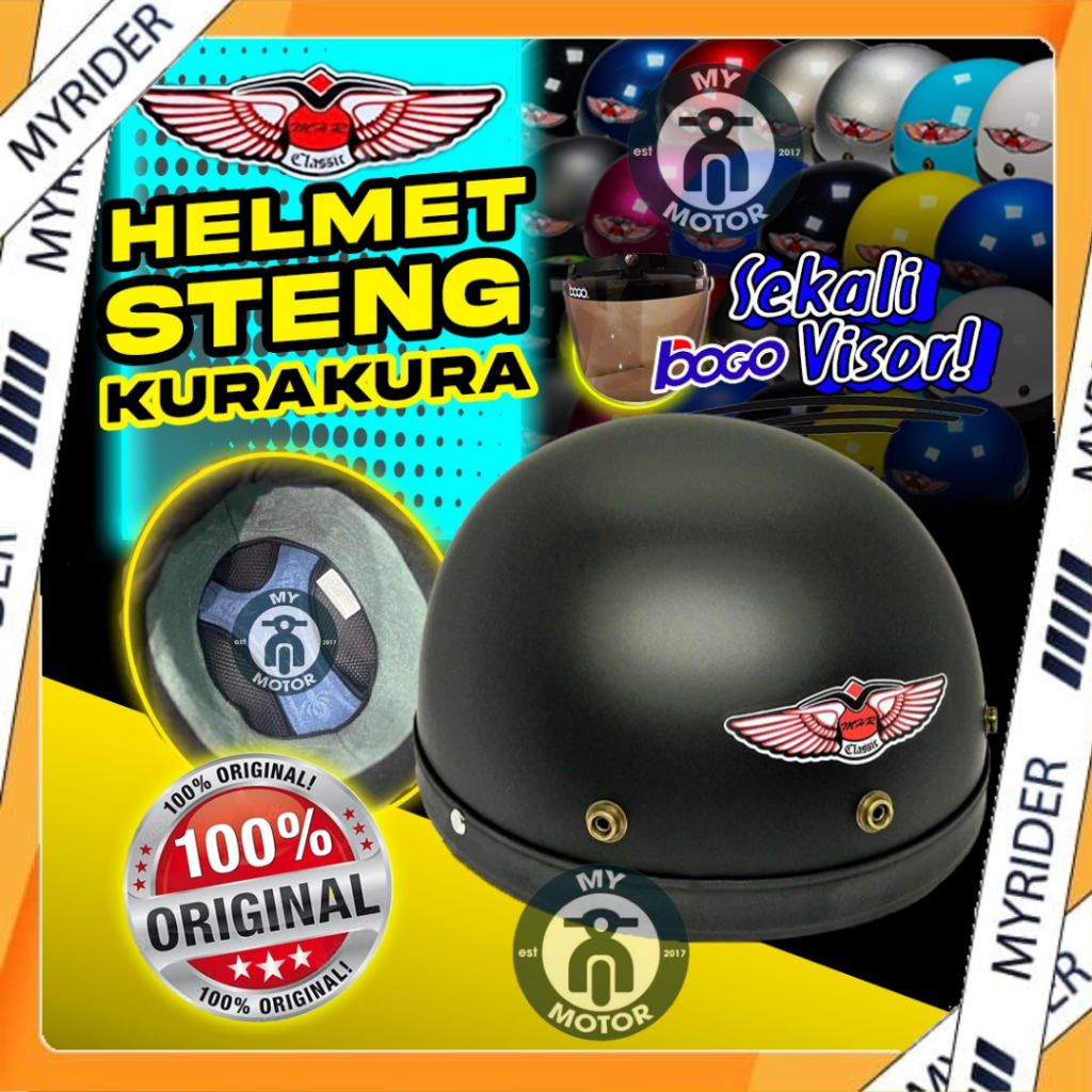 MYRIDER MHR Helmet Motor Helmet Steng Helmet Mhr Original 100% Mhr Helmet Kura Kura Helmet Murah ...