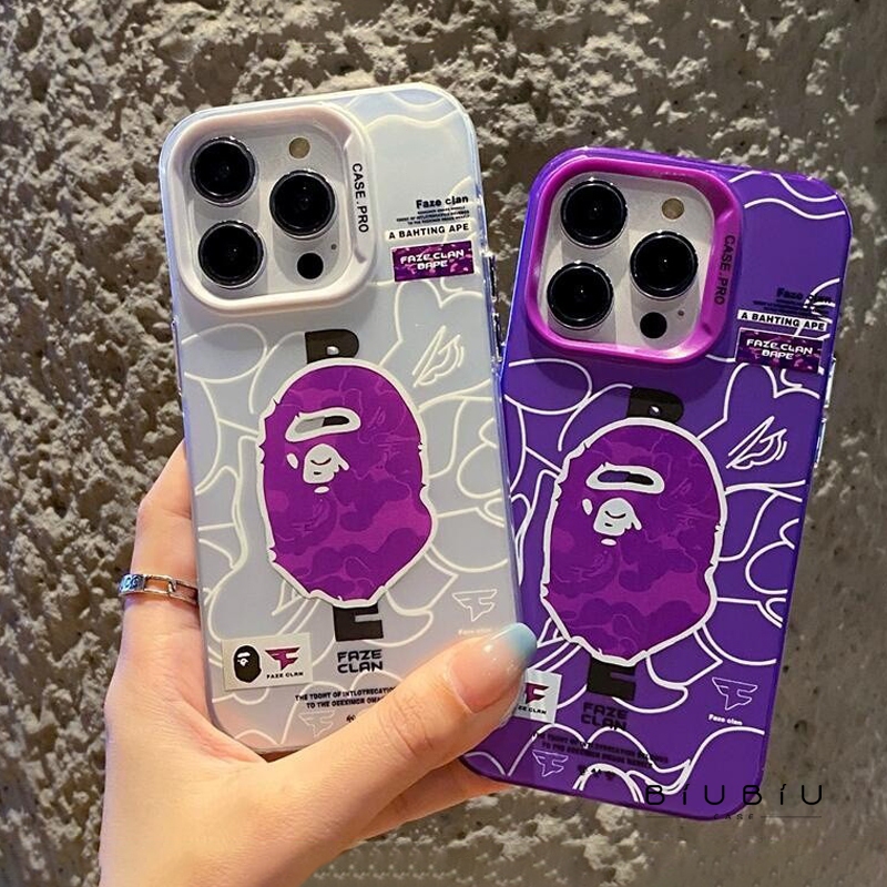 BAPE Camouflage Hard phone case for iPhone 11 12 14 16 17 Pro Max IP ...