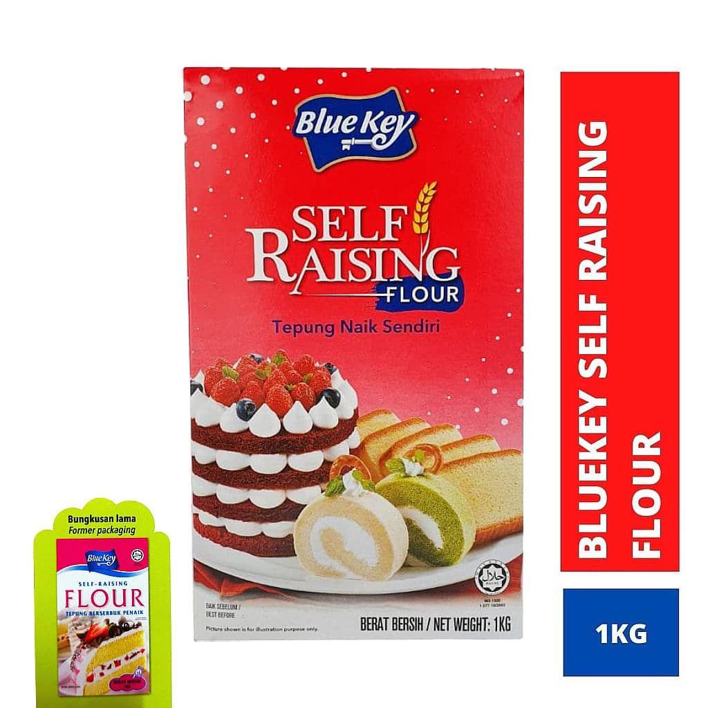 BLUE KEY TEPUNG KEK NAIK SENDIRI 1KG | SELF RAISING FLOUR 1KG | Shopee ...