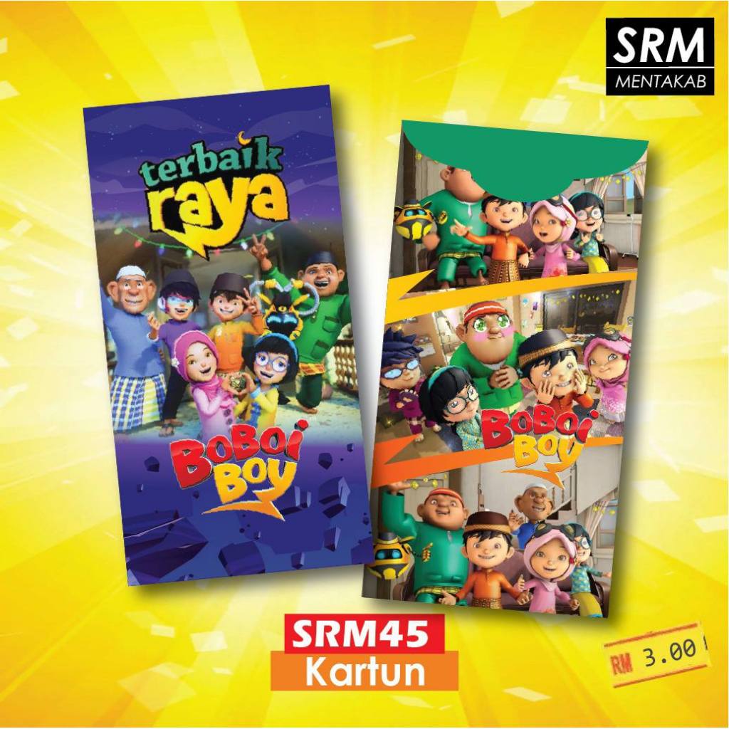 Sampul Raya Boboiboy 1 Paket 10pcs | Sampul Raya Viral 2025 | Angpau ...