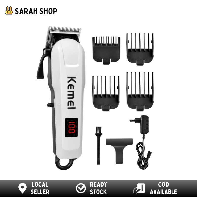 Kemei KM-809A Professional Hair Clipper Adjustable Rechargeable Hair Trimmer Men's Electric ...
