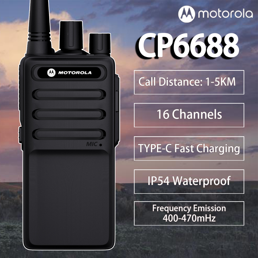 Motorola walkie talkie 10KM CP6688 mini 400-470mHz UHF radio 5800mAh ...