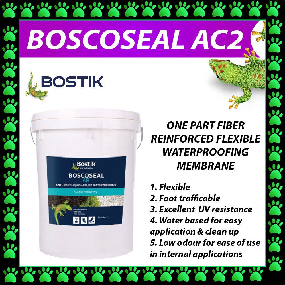 20KG Bostik Boscoseal AC2 - Water Based Acrylic Polymer Fibre ...