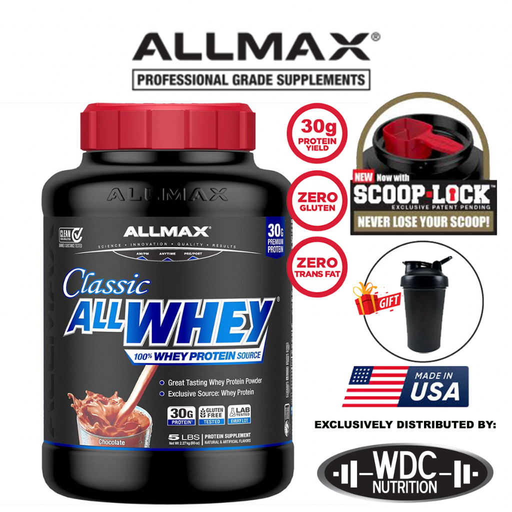All Max Nutrition Classic All Whey Protein Blend (5lbs) -Whey Isolate ...