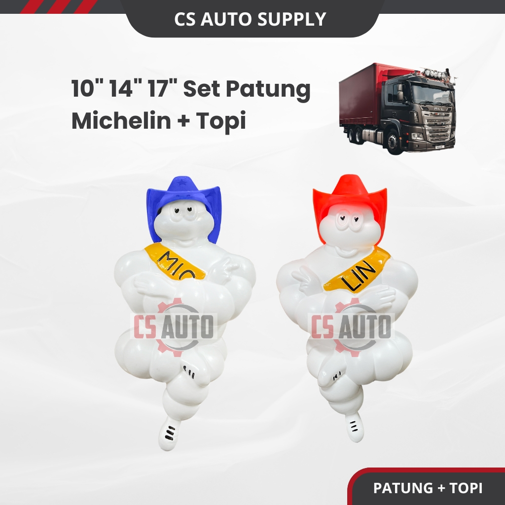 Michelin 10" 14" 17" Inch Sitting Posture With A Hat Patung Sekali Topi ...
