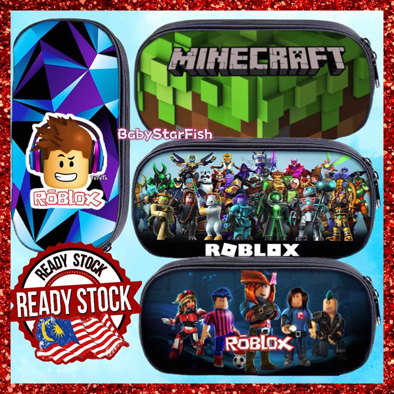 Ready Stocks Pencil case Sprunki box Roblox Minecraft kid budak dompet ...