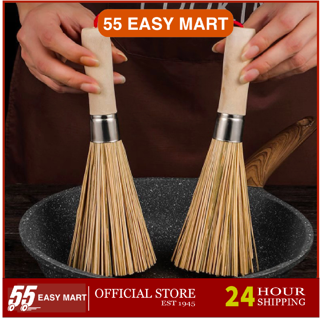 🔥READY STOCK🔥 55 EASY MART Traditional Natural Bamboo Wok Brush ...