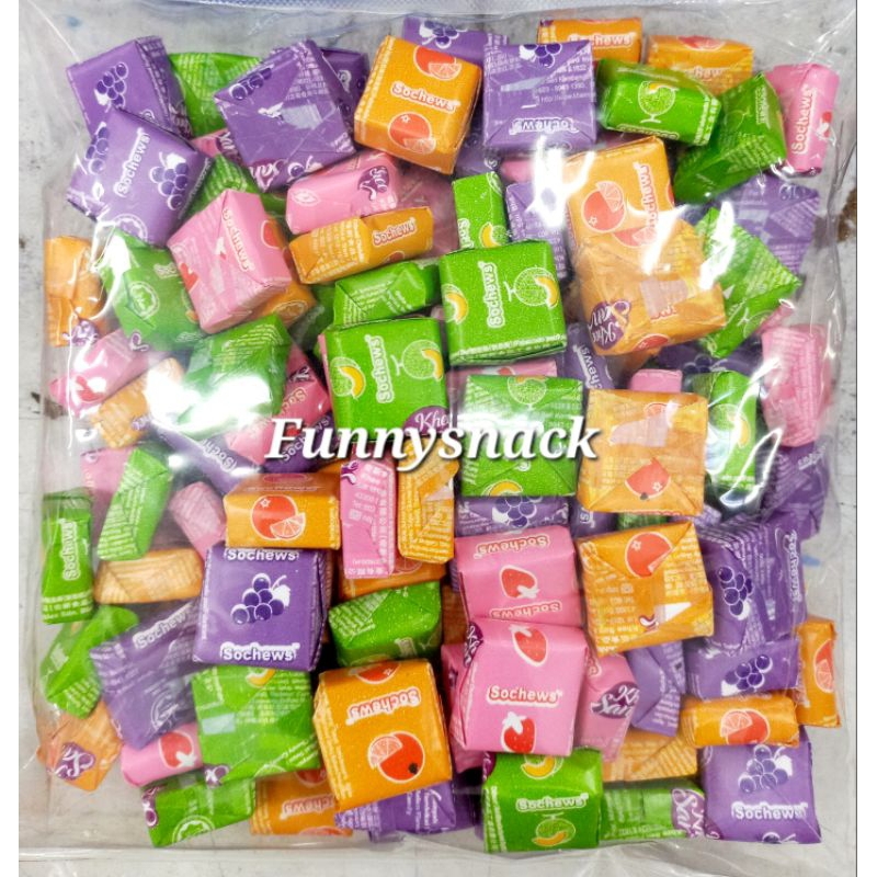 1Kg Gula Sugus Sochew Candy Grape/Strawberry/Orange/Apple/Assorted ...