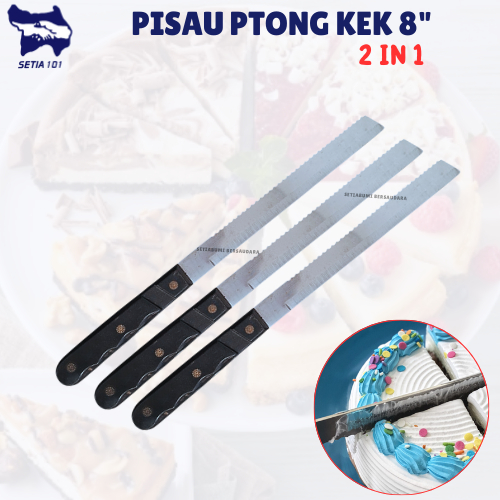 (CLEAR STOK) BREAD KNIFE CAKE KNIFE / PISAU ROTI PISAU BERGERIGI / KEK ...