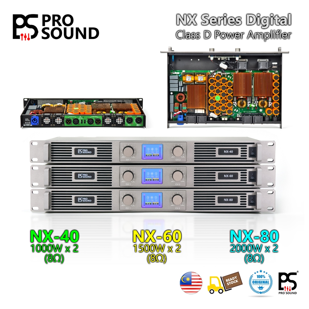 PS Pro Sound NX Series Professional 2CH Power Amplifier Digital Power Amp (Ready Stock In ...