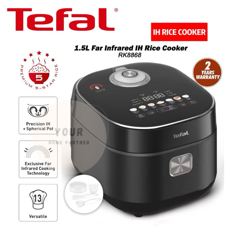 Tefal 1.5L Far Infrared IH Rice Cooker 5-Star Grain Taste RK8868 Baby Porridge Cooker / Periuk ...