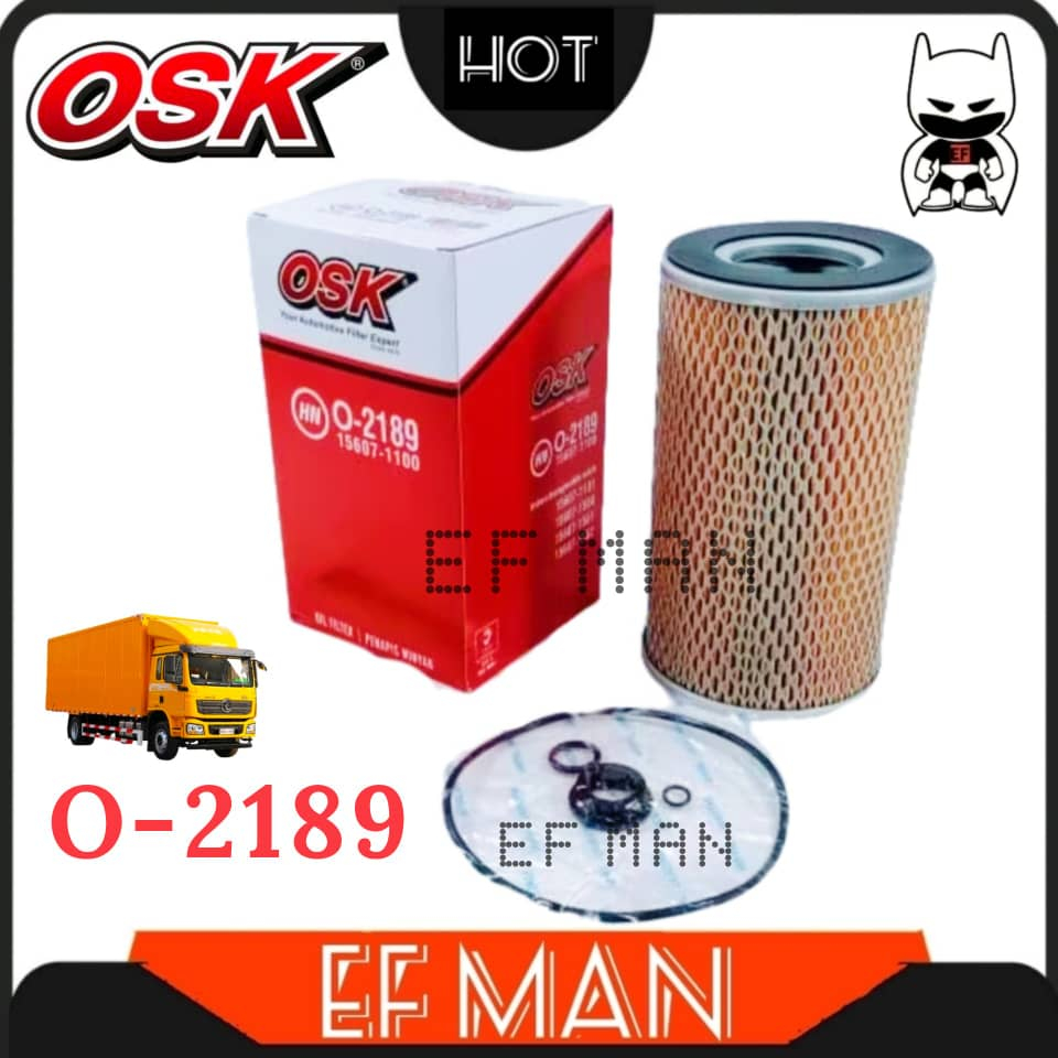 OSK LORRY HINO 7'' OIL FILTER O-2189 15607-1100 FS 270 PROFIA SH KING ...