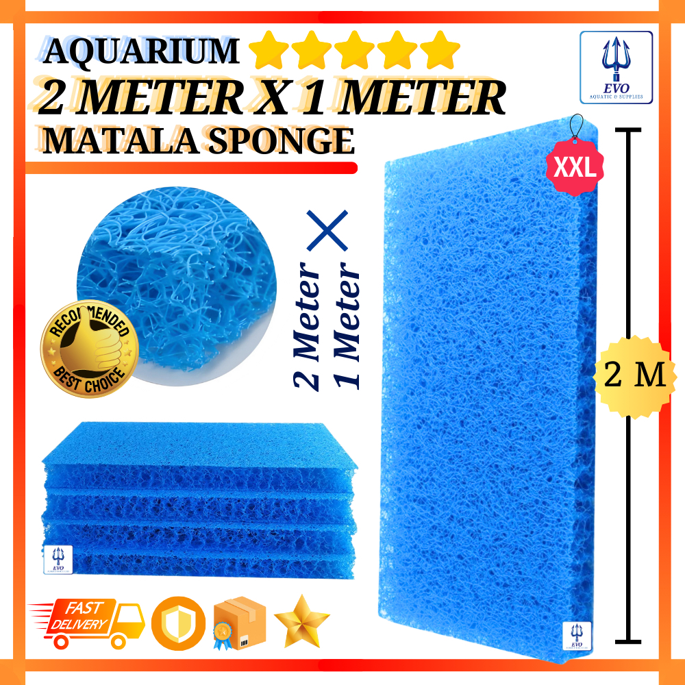 2 Meter Matala Mat/Aquarium Japan Rattan Sponge Filter Sponge Fish Tank ...