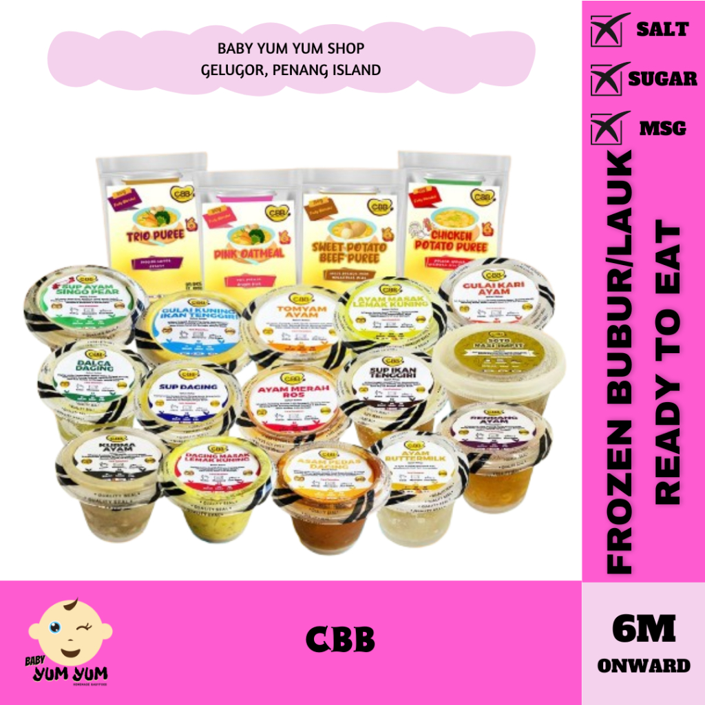 CBB FROZEN READY TO EAT PUREE/LAUK/BUBUR/OATMEAL UNTUK BAYI SEAWAL 6 ...