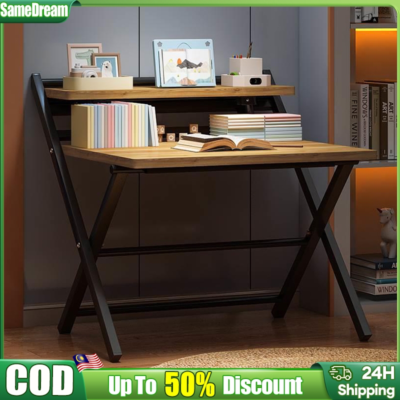 Meja Komputer Foldable Writing Computer Desk Student Table Simple ...