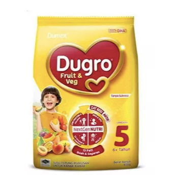 Dumex Dugro Step 5 Fruit & Veg Growing Up Milk Formula 6+ years (850g) | Shopee Malaysia