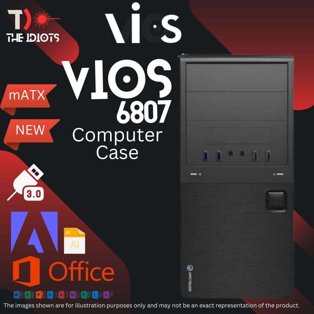 🔥 NEW VIOS 6807 Desktop Computer Casing For Office | Shopee Malaysia