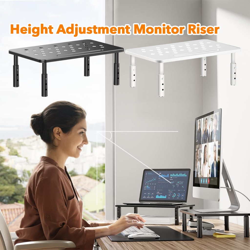 Laptop Lifting Rack Monitor Raiser Stand 3 Height Adjustable Notebook ...