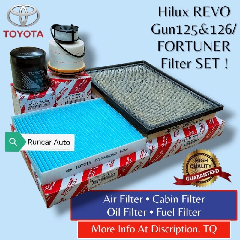 Toyota hilux revo gun125 gun126 / fortuner gun155 engine oil filter ...