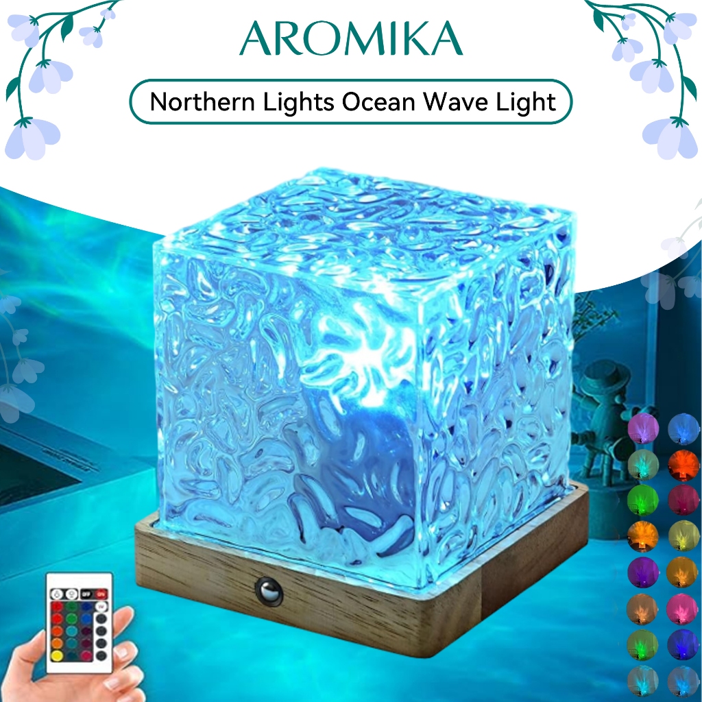 AROMIKA Northern Lights Ocean Wave Projector Light 16 Color Dynamic ...