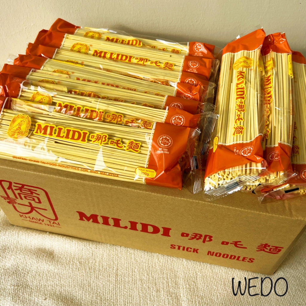 Mee kuning halal /Milidi cap orang merah/Stick noodle/ 哪吒麵 (200g x ...