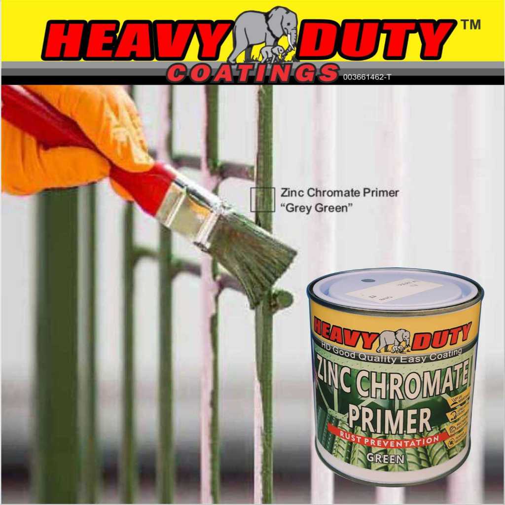 HEAVY DUTY ( Zinc Chromate Primer ) 5L Primer Green Color Undercoat ...