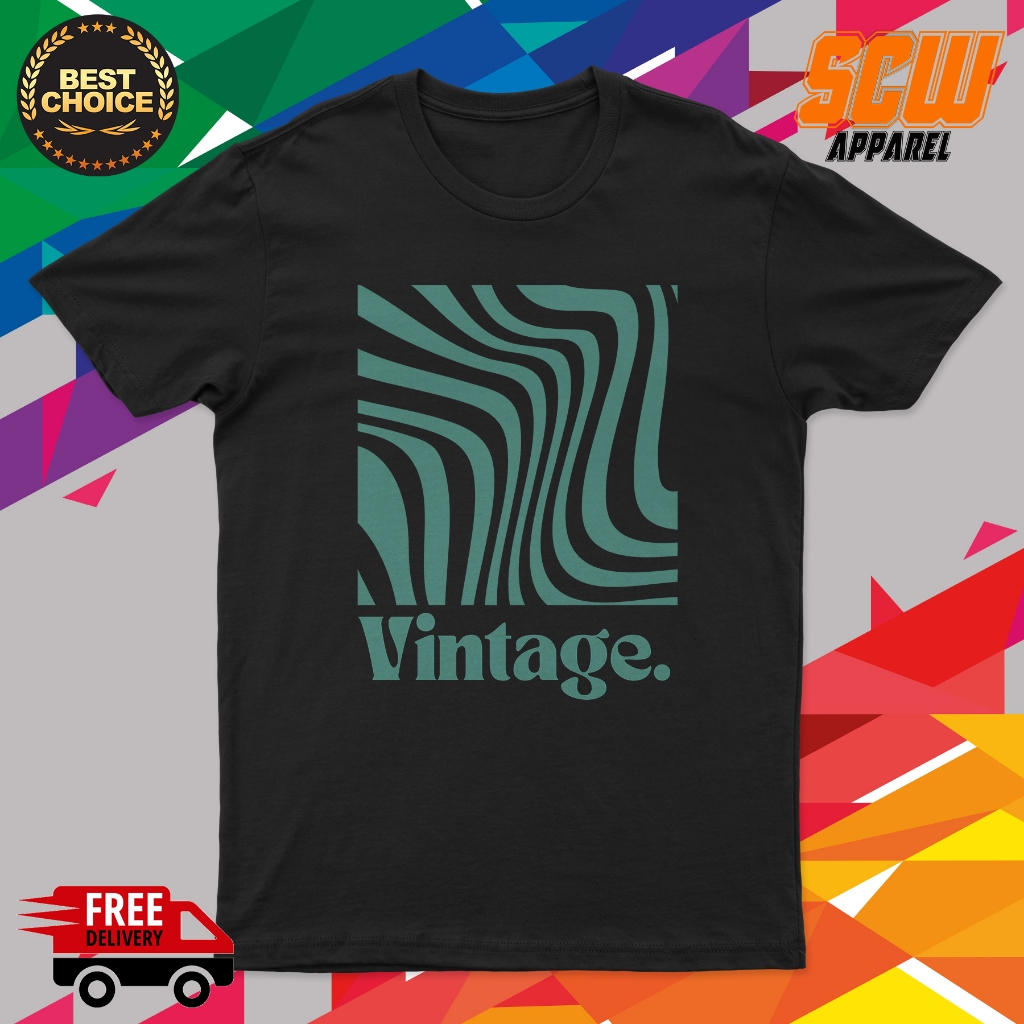 💥READY STOCK💥 ADULT TSHIRT VINTAGE SQUARE VIBE 100% COTTON HIGH QUALITY ...