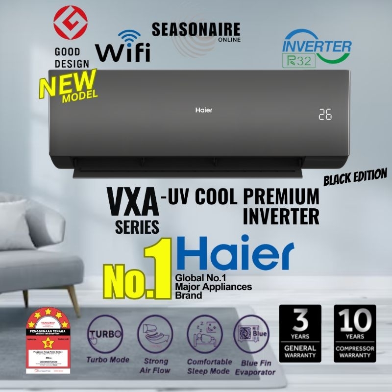 Haier Premium Inverter 5-Star VXA-Series Air cond | Shopee Malaysia