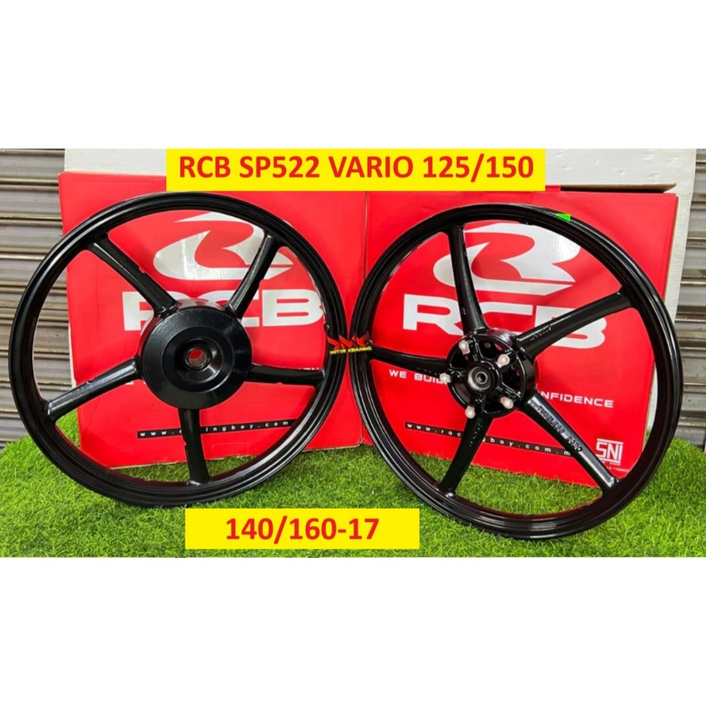 RCB SP522 SPORT RIM 140 / 160 X 17 VARIO150 VARIO125 WITH BEARING HITAM ...