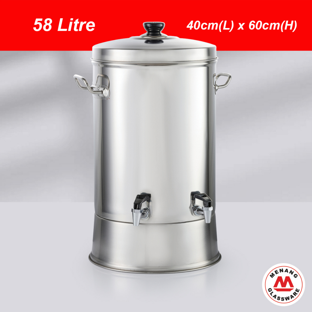 Double Tap Stainless Steel Water Cooler/Water Dispenser 58L | Shopee ...