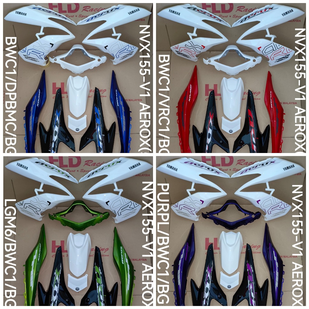 NVX155 (V1) HLD COVERSET - AEROX 52 INDO 2024 (RED WHITE BLACK/GREEN ...