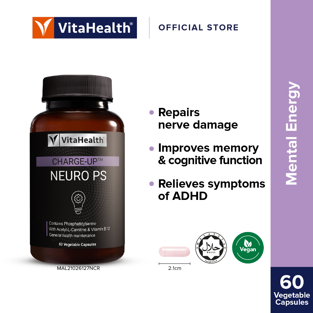 VitaHealth CHARGE-UP NEURO PS (60's) [Expiry 8/2026] | Shopee Malaysia