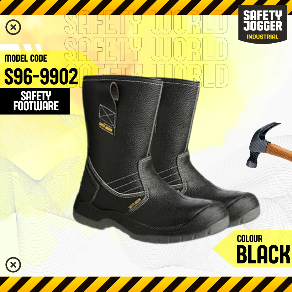 SAFETY WORLD SAFETY JOGGER Men's SIRIM High Cut Steel Toe Safety Boots ...