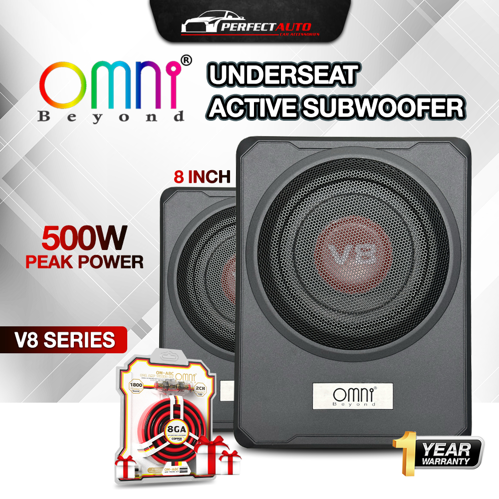 Omni Beyond V8 8 Inches 500W Underseat Subwoofer Car | Shopee Malaysia