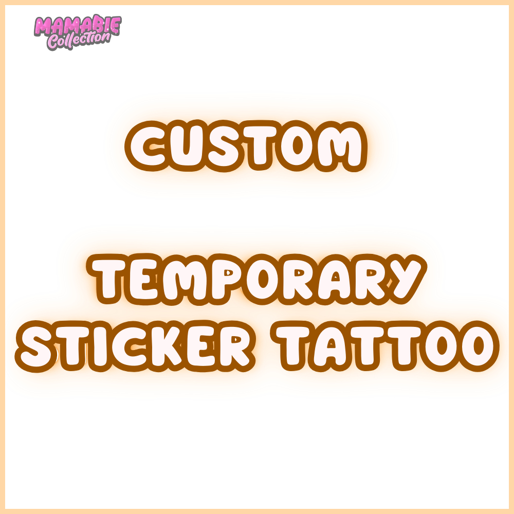 CUSTOM STICKER TATTOO TEMPORARY A4 size tanpa potong, print only ...