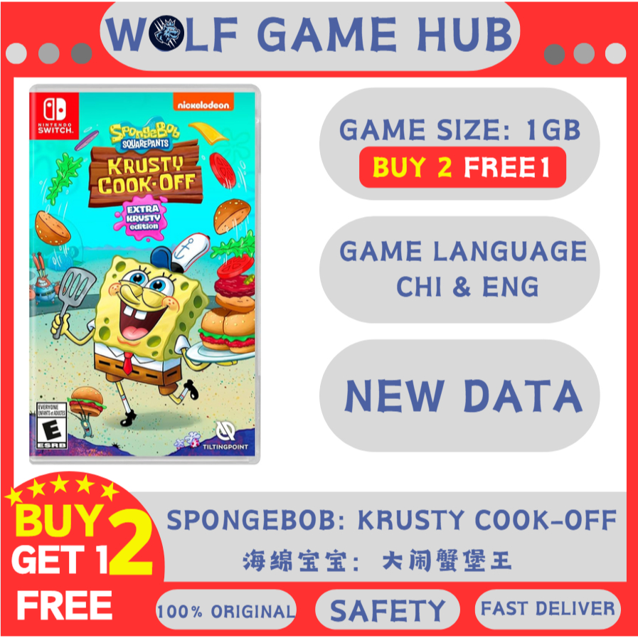 SpongeBob: Krusty Cook-Off BUY 2 FREE 1 (Nintendo switch) Digital Game ...