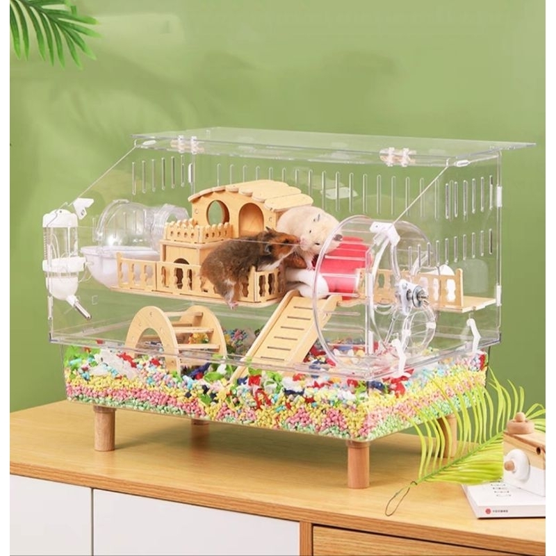 Hamster cage acrylic cage defect/dented | Shopee Malaysia