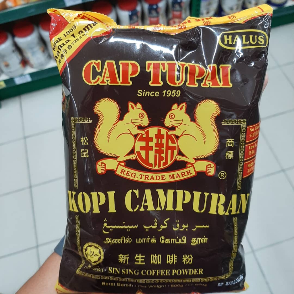 sin sing coffee powder cap tupai kopi campuran halus 500g | Shopee Malaysia
