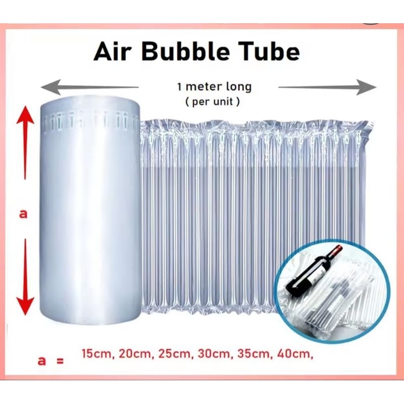 1 Meter Inflatable Air Bubble Wrap Air Packaging Protective Bubble tube ...