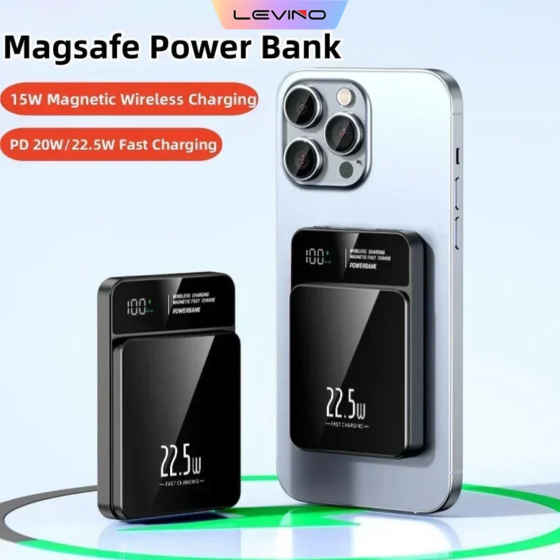 Magnetic Wireless Charger Power Bank 20000mAh Portable Induction ...