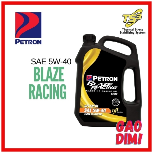 Petron Blaze Racing Fully Synthetic SAE 5W40 TS3 4 Liter Lubricant ...