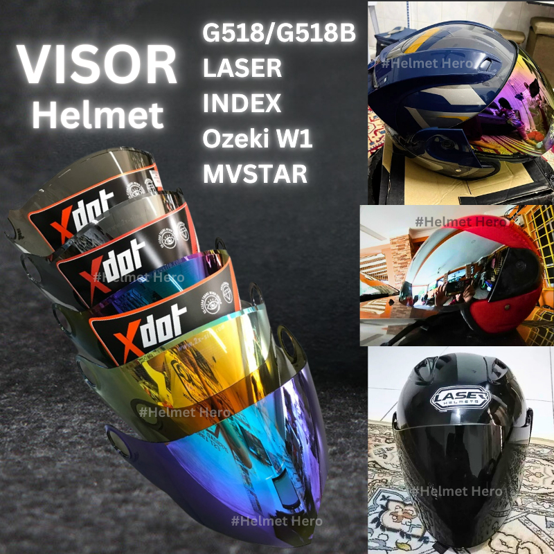 (VISOR) for Helmet Xdot G518/G518B Blitz/Xplorer/MDH D2/Swan/LTD/INDEX ...