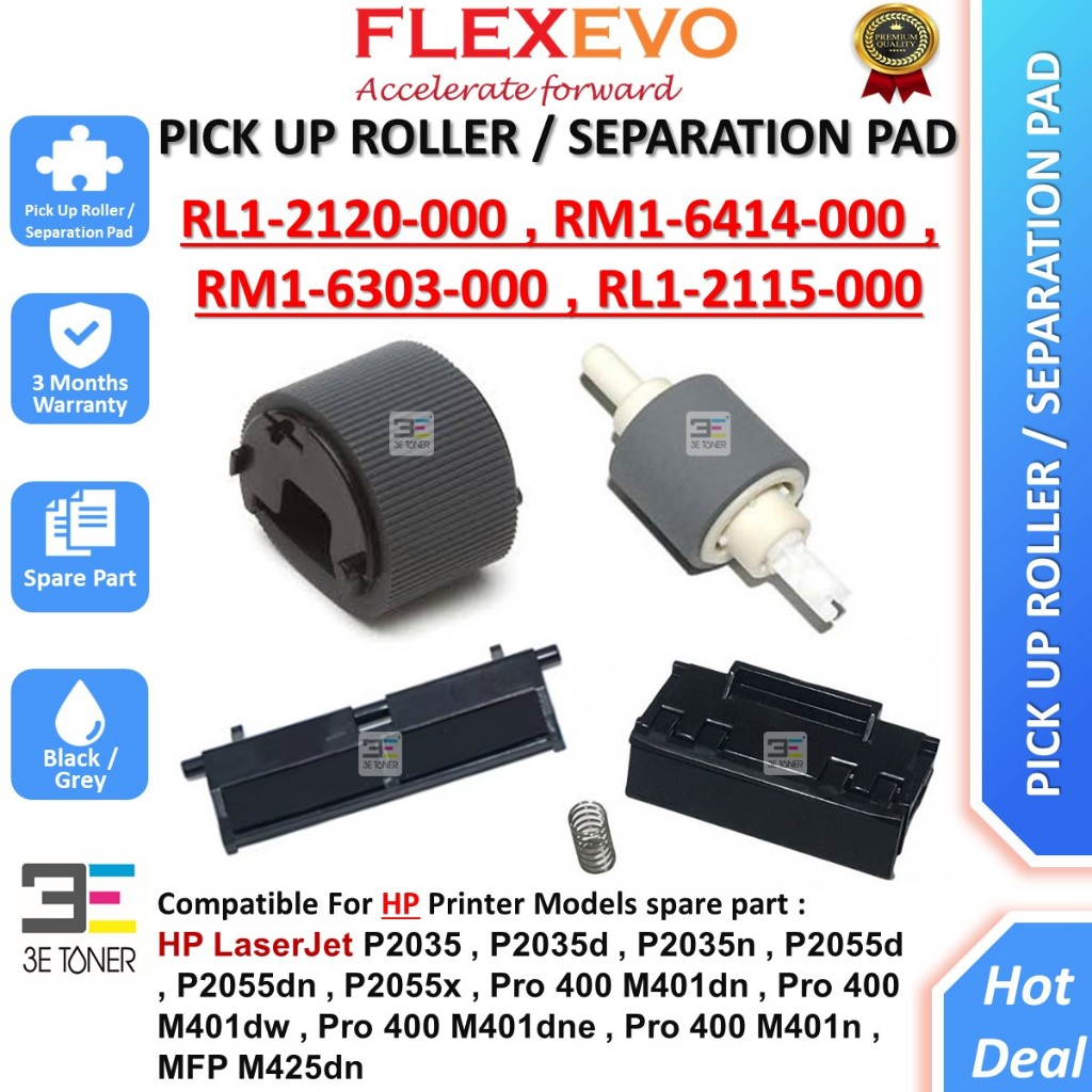 Pick Up Roller RL1-2120 RM1-6414 Separation Pad RM1-6303 RL1-2115 for ...