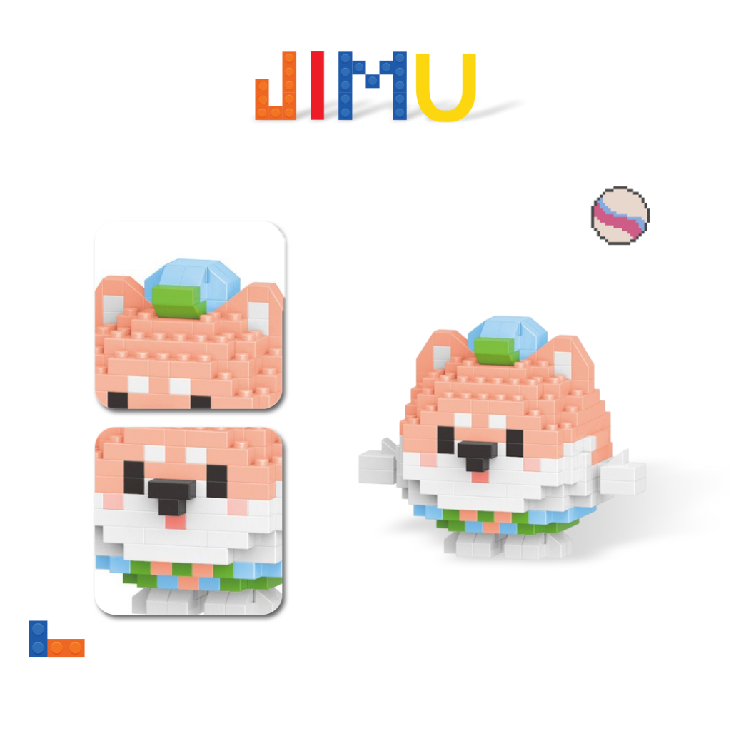 JIMU Ball Party Block W2603-30 Animal Design Cartoon Building Block ...