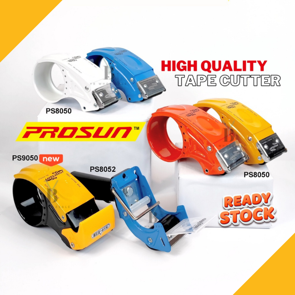 PROSUN Tape Cutter Dispenser Heavy Duty Metal 48mm OPP Tape Packaging ...