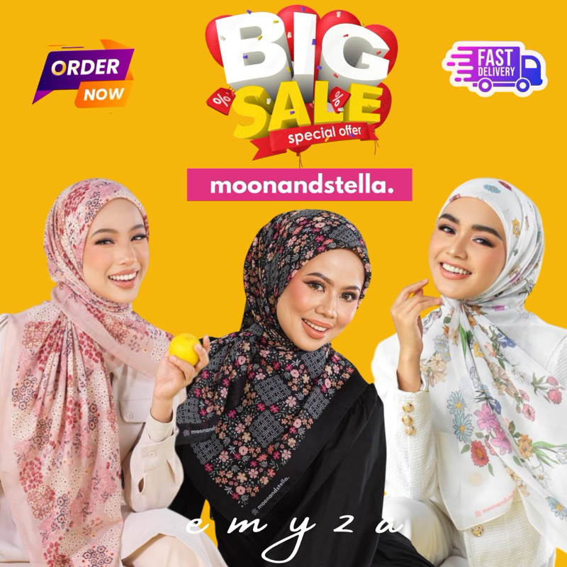 𝐒𝐀𝐋𝐄 𝐌𝐎𝐎𝐍𝐀𝐍𝐃𝐒𝐓𝐄𝐋𝐋𝐀 ‼️ Tudung Bawal Cotton Bidang 45 | Shopee Malaysia