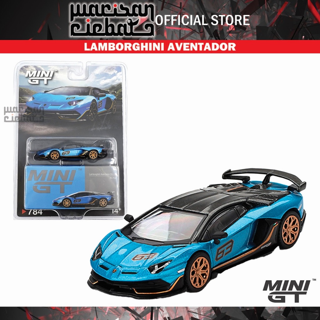 Mini GT 1/64 784 Lamborghini Aventador SVJ 63 Blu Aegir / Blister ...